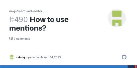 How To Use Mentions Issue Uiwjs React Md Editor Github
