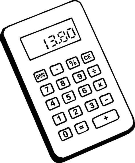 Desenhos De Calculadora Para Colorir Pintar E Imprimir ColorirOnline
