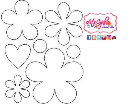 Moldes Para Realizar Flores De Papel Foamy O De Lo Tu Quieras