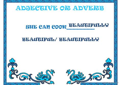 ADJECTIVE OR ADVERB Grammar Guide English ESL Powerpoints
