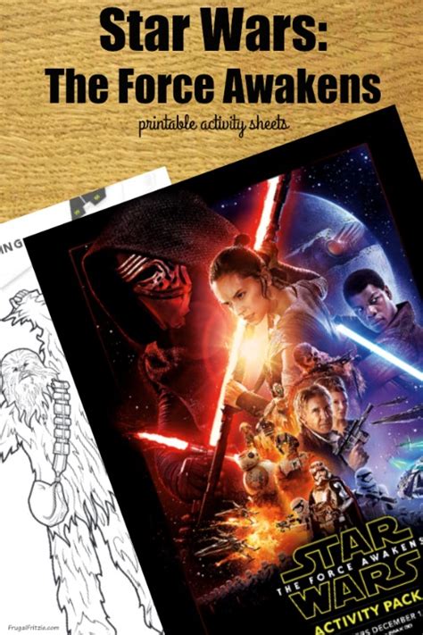 Star Wars The Force Awakens Free Activity Sheets Frugal Fritzie