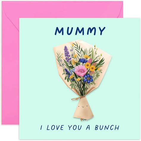 Old English Co Fun Birthday Card For Mummy Love You A Bunch Flower