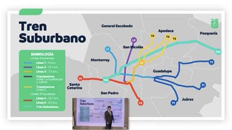Línea 4 y 5 de metro y tren Suburbano r Monterrey