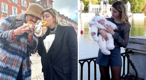 Andrea Zelletta E Natalia Paragoni A Madrid Con La Piccola Ginevra