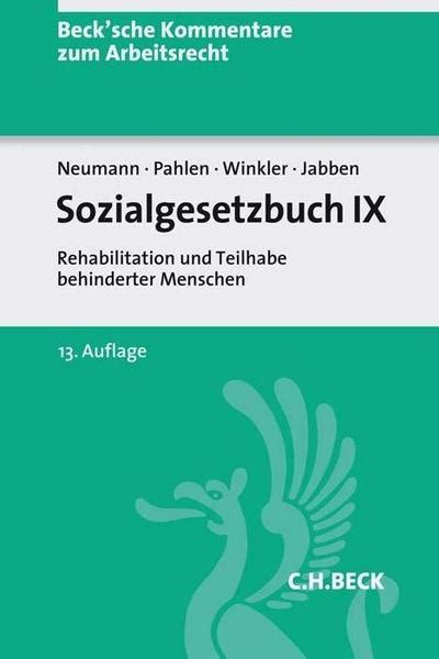 Sozialgesetzbuch Ix Rehabilitation Und Teilhabe Behinderter Menschen