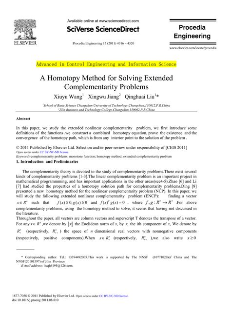 pdf a homotopy method for solving extended complementarity problems