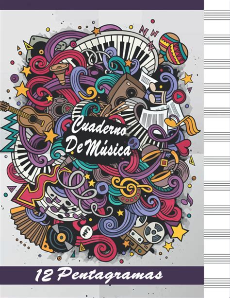Buy Libreta de pentagramas A4 Cuaderno de música 12 Pentagramas por