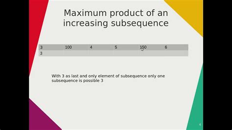 [हिन्दी] dynamic programming maximum product of an increasing subsequence youtube