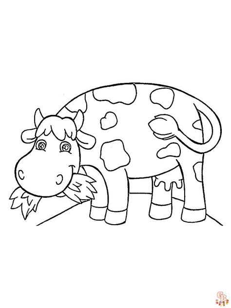 Coloriage Amusantes Sur Les Vaches Pour Les Enfants GBcoloriage