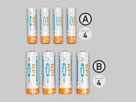 BPI AAA 900mAh AA 2100mAh LSD NiMH Battery 4 Pack Rechargeable Low