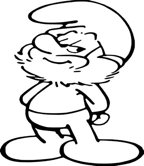 Disegno Di Grande Puffo Da Colorare Pagine Da Colorare Gratis