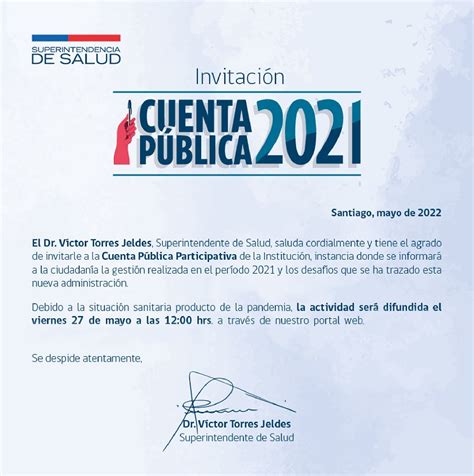 Cuenta Pública Participativa Gestión año 2021 Superintendencia de