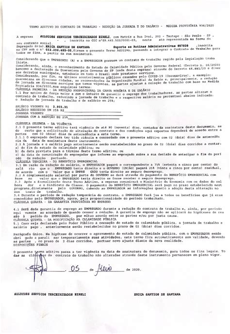 Modelo De Termo Aditivo De Contrato