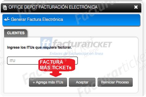 Facturación Ticket Office Depot
