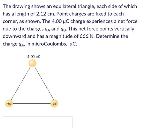 Solved The Drawing Shows An Equilateral Triangle Each Side Chegg