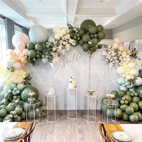 Pcs Avocado Green Balloon Garland Arch Kit Double Skin Etsy
