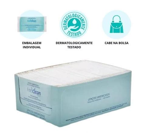 Lenços Umedecidos Para Limpeza Íntima Feel Clean Clinic Individual C 50