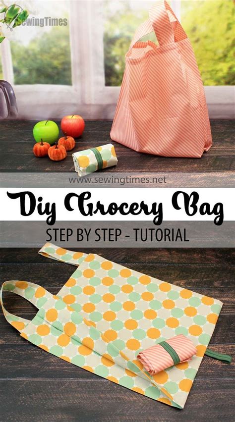Diy Reusable Grocery Bag Super Easy Tote Bag Sewing Tutorial