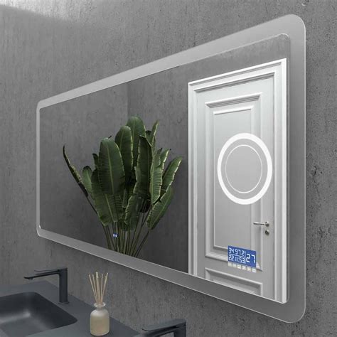 Espejo A Medida DENVER Con Luz Led Perimetral Frontal Canto Redondo