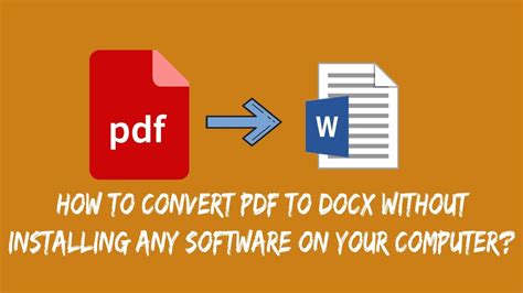How To Convert PDF To DOCX PDF To Word File Without Installing Any