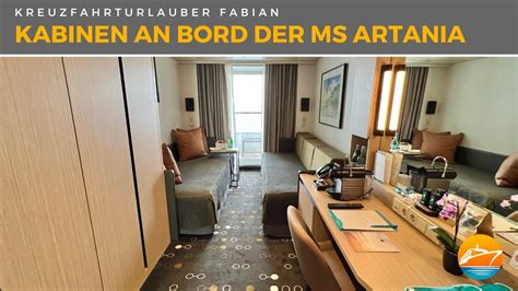Kabinen der MS Artania im Detail Außenkabinen und Balkonkabine