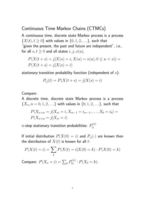 continuous time markov chains ctmcs