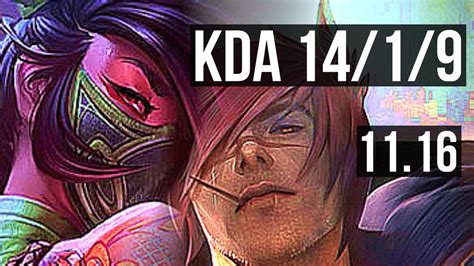 AKALI Vs SETT TOP 14 1 9 6 Solo Kills Legendary 1 0M Mastery