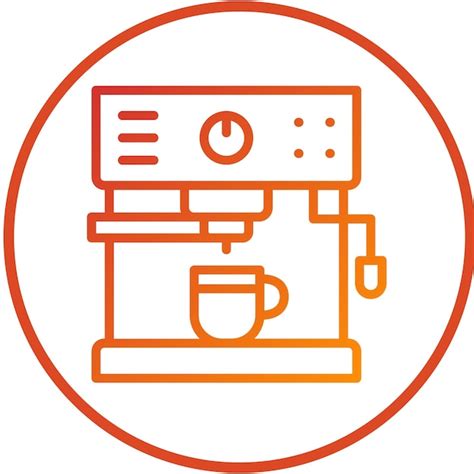 Diseño vectorial Estilo del icono de la cafetera Vector Premium