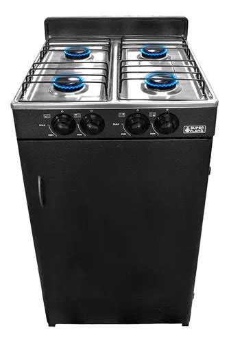 Estufa Gabinete 20 4 Quemadores Gas Gaby Ca N Super Flama Color Negro