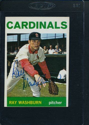1964 Topps 332 Ray Washburn Cardinals Signed Auto 44491 EBay