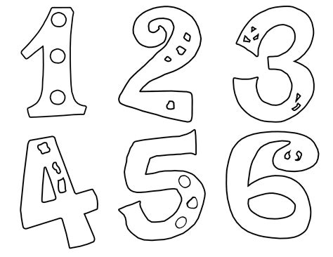 Free Printable Number Coloring Pages