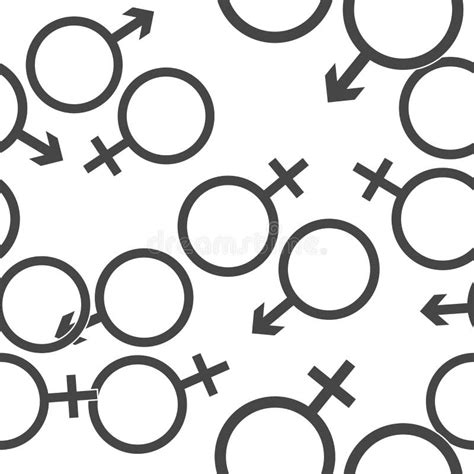 Sistema De S Mbolo Masculino Y Femenino Modelo Vectorseamless Del