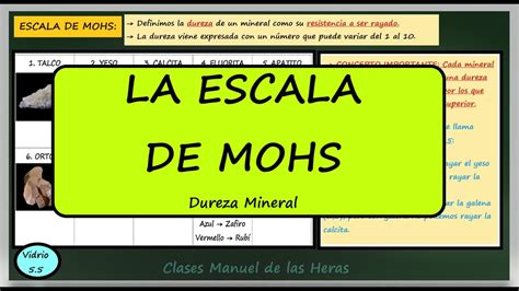 Qué es la Escala de Mohs La Dureza de los Minerales YouTube
