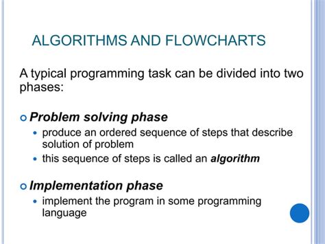 Algorithms And Flowcharts Ppt