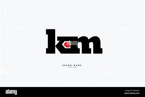 Alphabet Letters Initials Monogram Logo KM MK K And M Stock Vector
