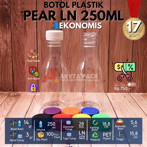 Jual Botol Plastik Pet Ml Pir Pear Ekonomis Minuman Jus Susu Kopi