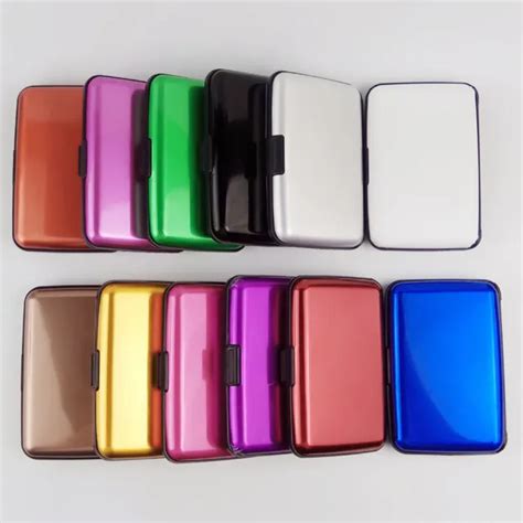 PORTE CARTES DE CRÉDIT En Aluminium Avec Bloc Rfid Étui Portefeuille
