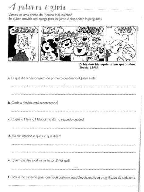 Escola Saber Atividades português 5 ano interpretação de texto