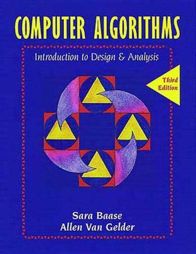 pdf download computer algorithms introduction to design and analysis 3rd edition by sara baase