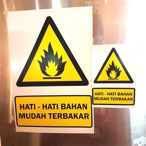 Jual Sign Label Sticker K Safety Bahan Mudah Terbakar X Cm Shopee