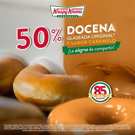 En Krispy Kreme docena glaseada y sabor caramelo a mitad de precio sólo hoy