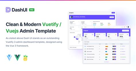 Vuetify Vue Js Admin Dashboard Template Dash Ui