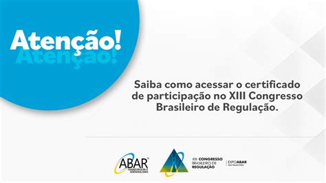 Imprima seu certificado de participação no XIII Congresso Brasileiro de