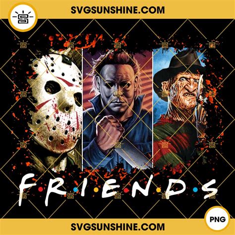 Horror Movie Friends PNG Jason Voorhees PNG Michael Myers PNG Freddy