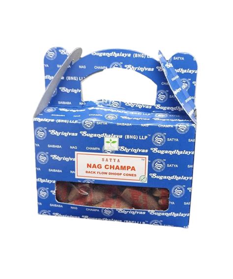 Satya Nag Champa Backflow Incense Cones 24 Pcs