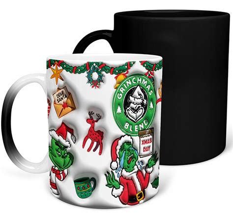 KUBEK MAGICZNY SUPER ŚWIĄTECZNE WZORY NA PREZENT GRINCH IMIĘ TEKST