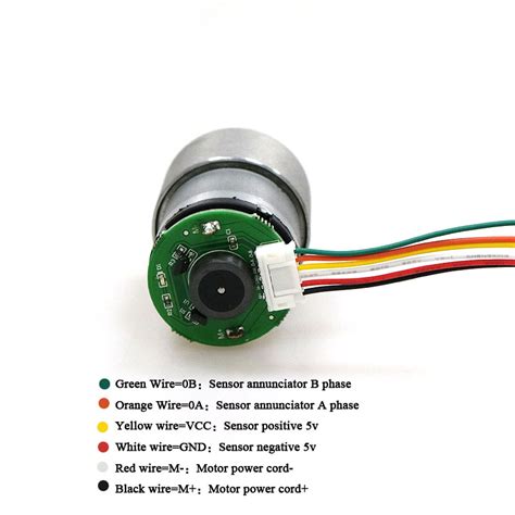 V W High Torque Reducer Ab Dual Phase Hall Encoder Dc Moto