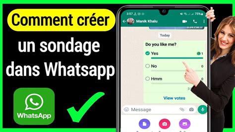 Comment créer un sondage dans Whatsapp Comment faire un sondage sur