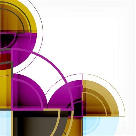 Círculos creativos fondo abstracto geométrico con efecto 3d Vector