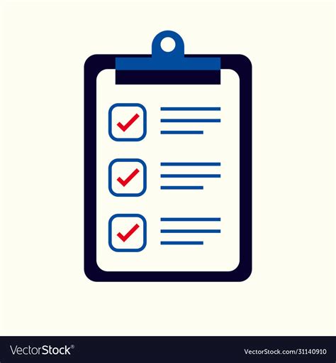 Check List Icon Clipboard Tick Mark Royalty Free Vector